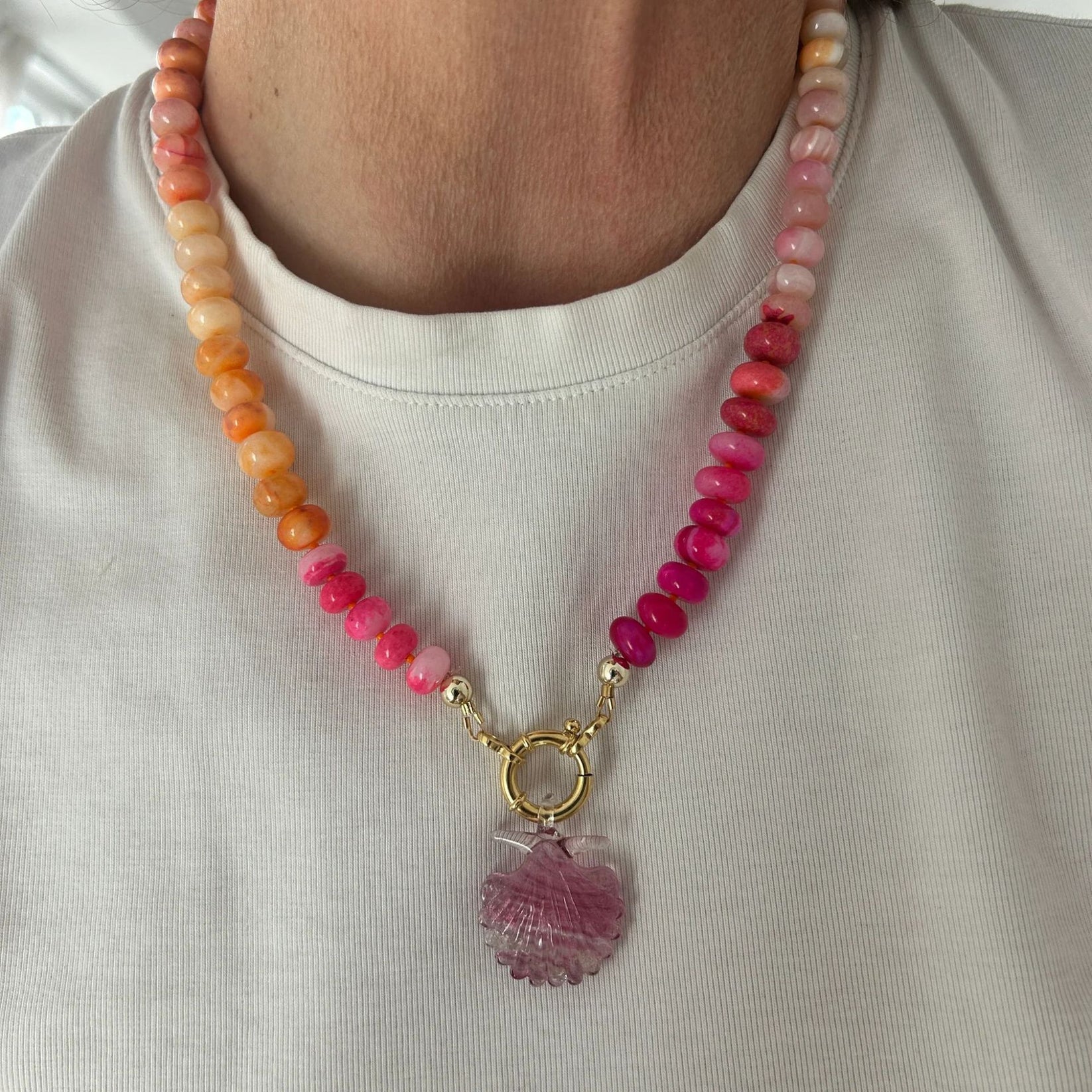 Marisa Rainbow Flower Charm Necklace – Missophia