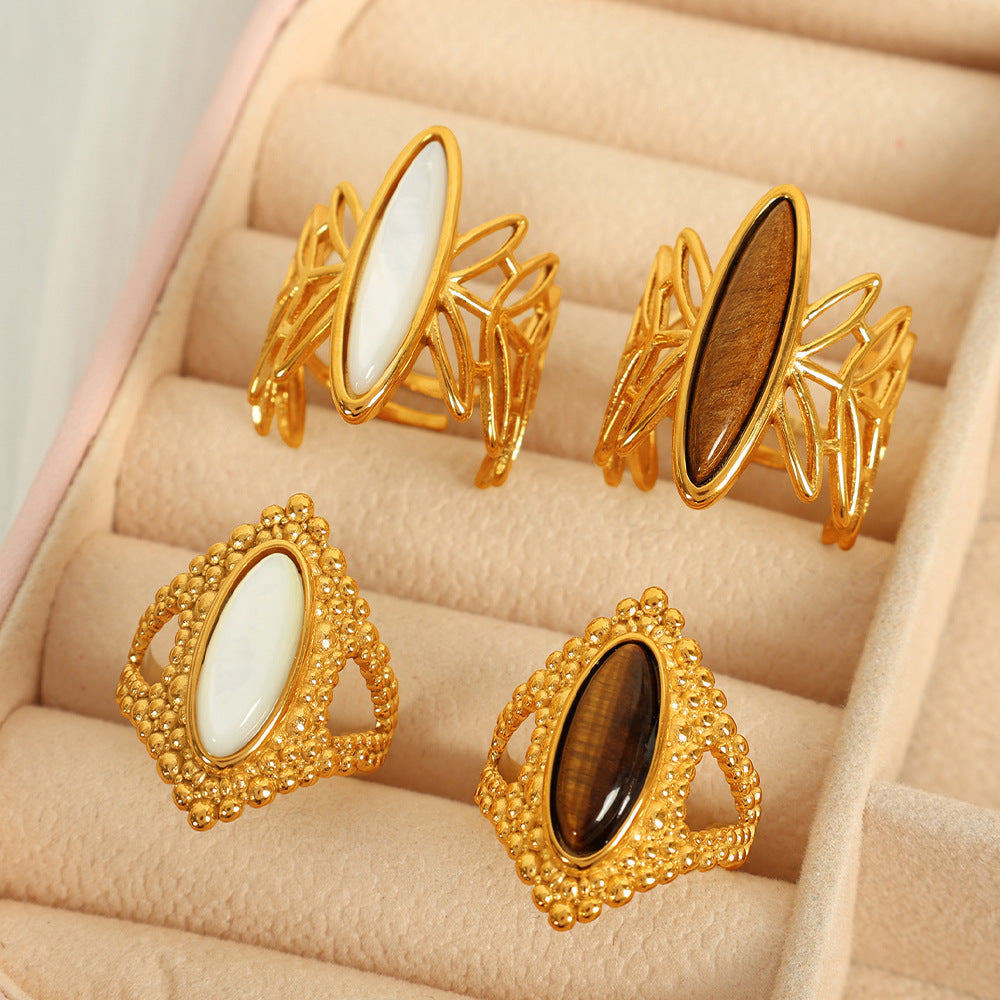 Laikynn Gemstone Vintage Open Ring – Missophia